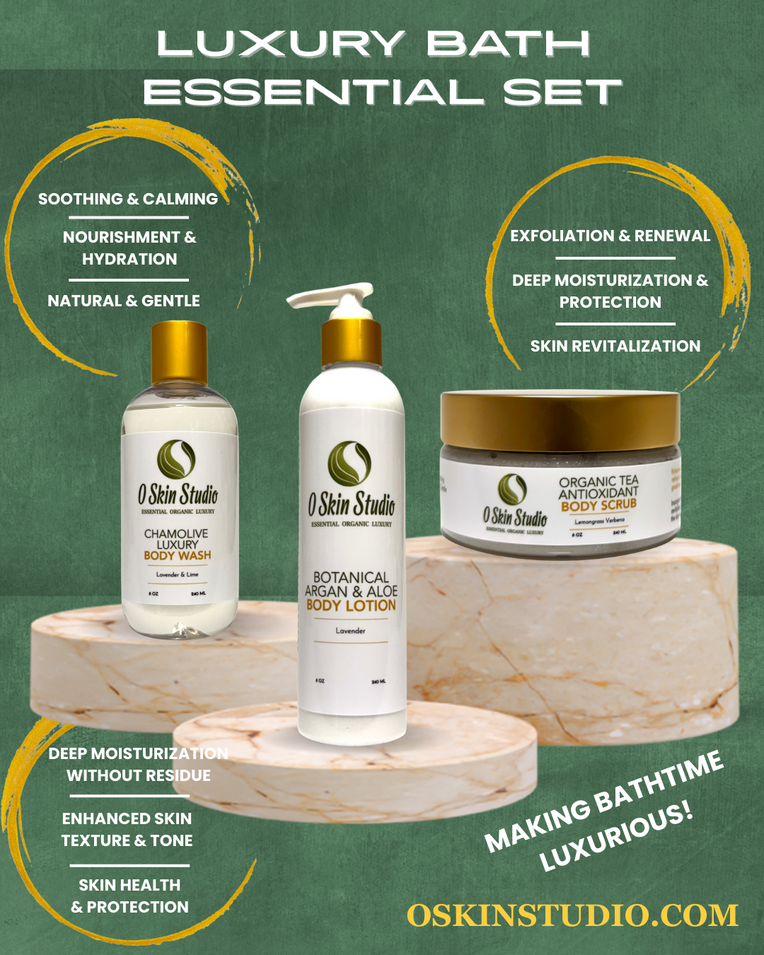 Luxury Bath Essential Set – O Skin Studio
